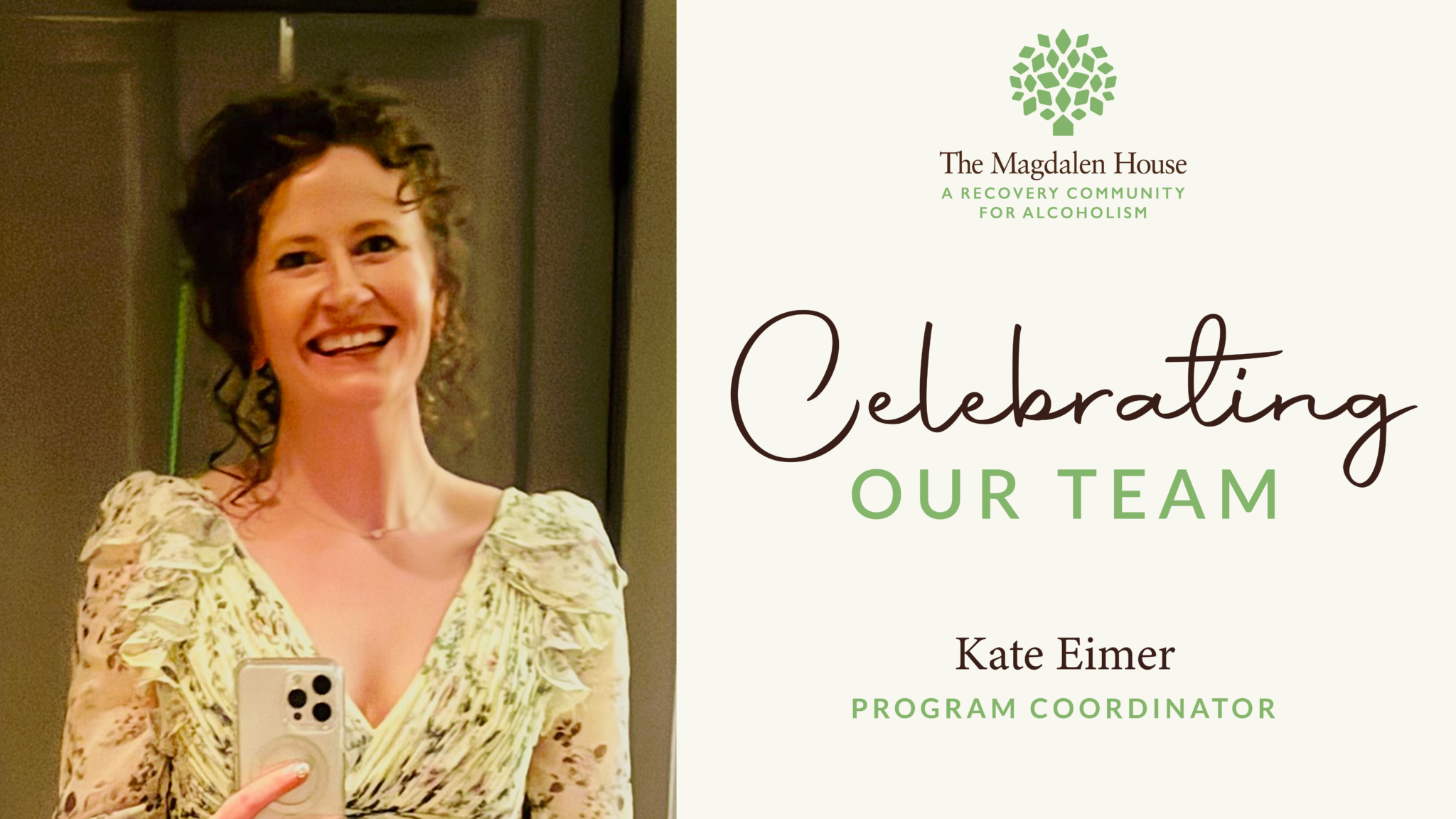 Celebrating Our Team: Kate Eimer – Program Coordinator - The Magdalen House